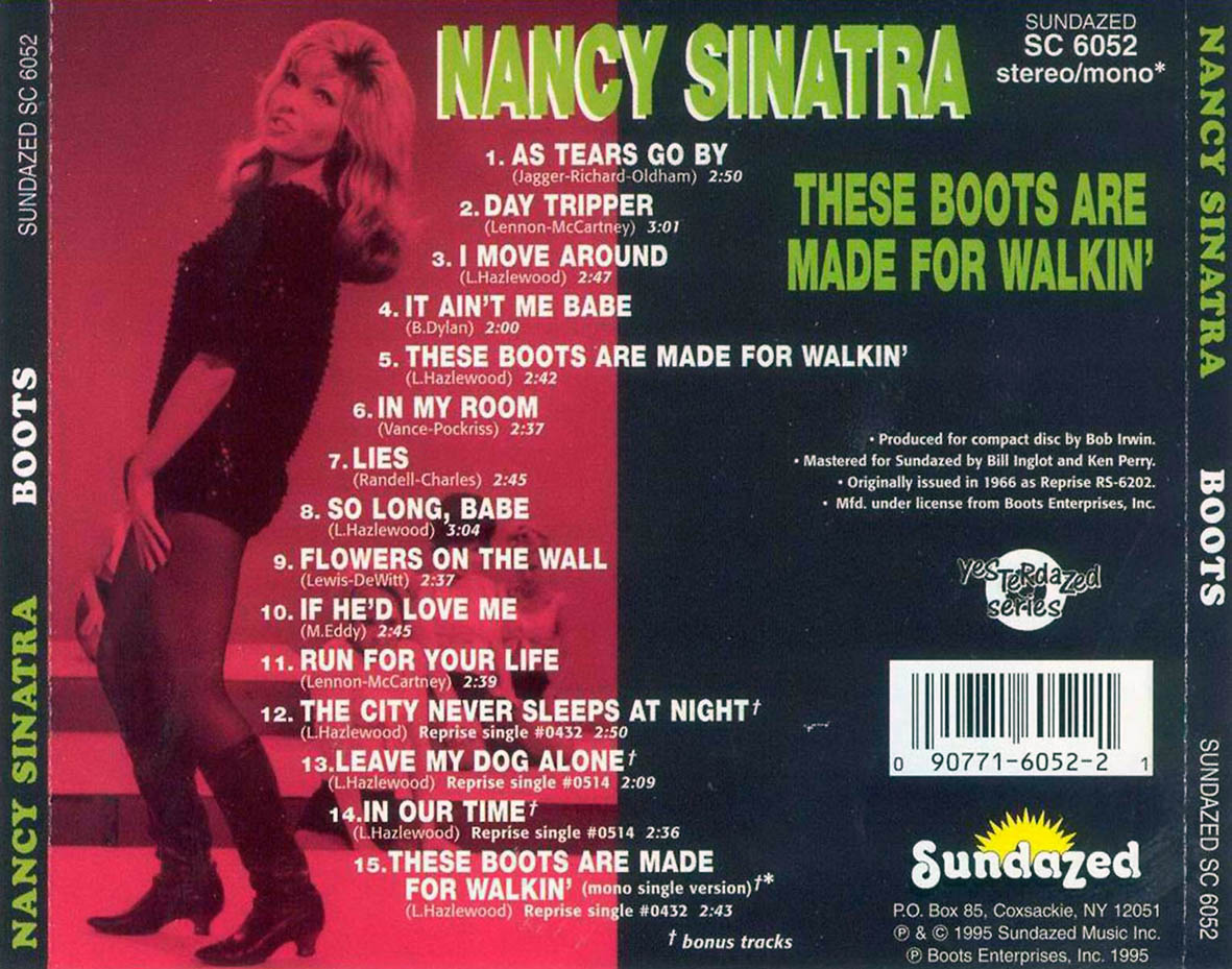 Nancy Sinatra Boots : Back | CD Covers | Cover Century | Over 1.000.000 ...